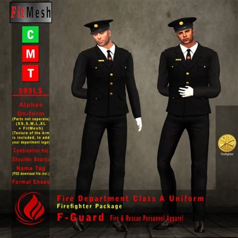 Second Life Marketplace F Guard Fandr Class A Uniform Male