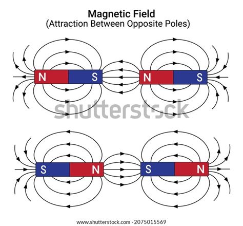 Magnetic Attraction Vector Illustration Isolated On Stock Vector