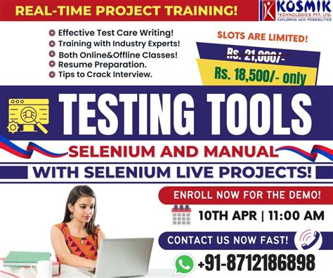 Kosmik Technologies On Linkedin Seleniumtraining Automationtesting