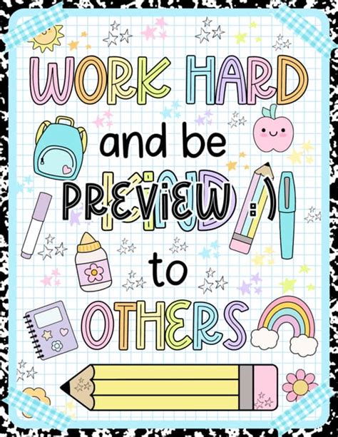 Pastel Composition Notebook Classroom Posters By Pompoms And Fringe