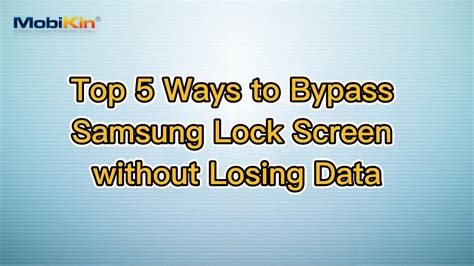 Top 5 Ways to Bypass Samsung Lock Screen without Losing Data - YouTube