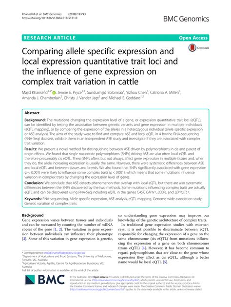 Pdf Comparing Allele Specific Expression And Local Expression