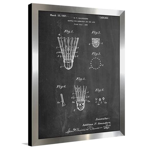 Cole Borders Badminton Shuttle Framed Plexiglass Wall Art Bed Bath