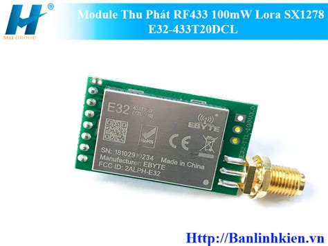module thu phát rf433 100mw lora sx1278 e32 433t20d