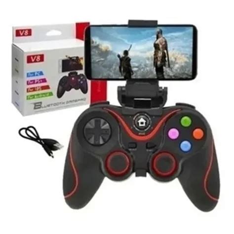 Gamepad Inalámbrico Joystick Control V8 Para Teléfono Celular Android Pc Color Negro Mercadolibre
