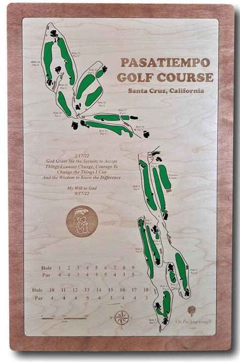 Custom Golf Course Map Pasatiempo Etsy