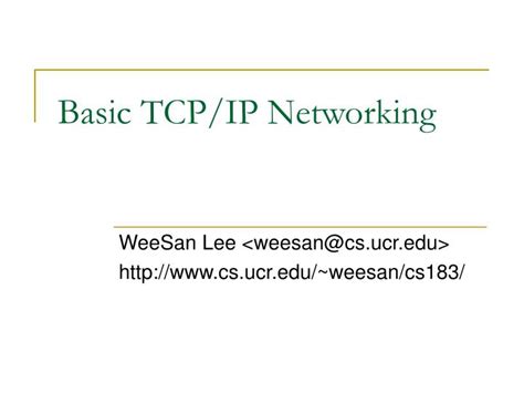 PPT Basic TCP IP Networking PowerPoint Presentation Free Download ID