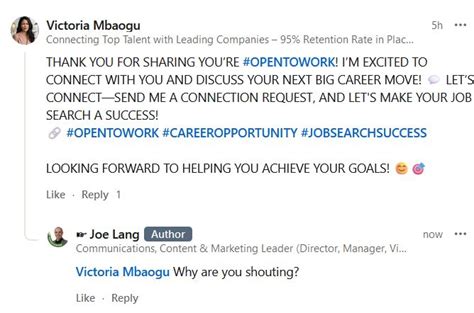 Joe Lang 🔥 On Linkedin Opentowork 18 Comments