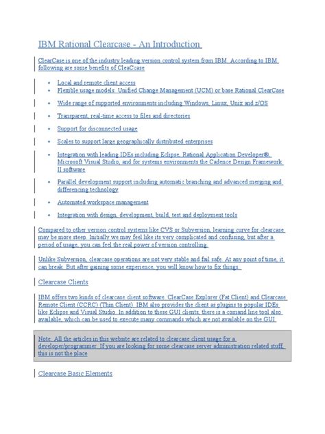 Ibm Rational Clearcase Pdf Computer Architecture Application Software