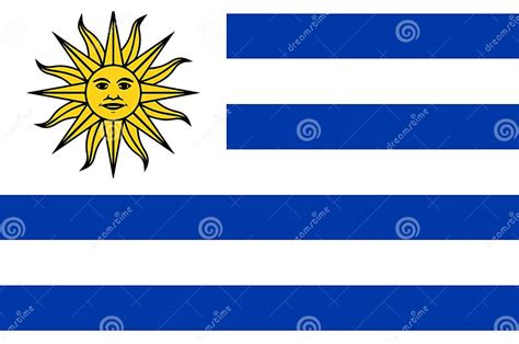 National Flag Of Urugay Urugay Flag Vector Illustration Stock Vector