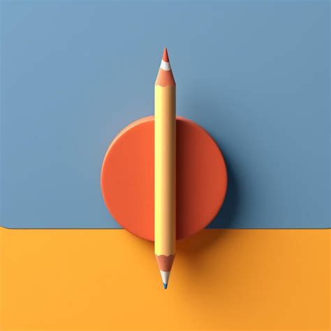 Premium Ai Image There Is A Pencil That Is Sitting On A Red Object Generative Ai