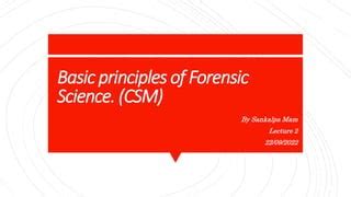 PRINCIPLES OF FORENSIC SCIENCE Pptx