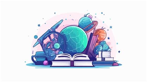 Colorful Learning Icon Vector Illustration Premium Ai Generated Vector
