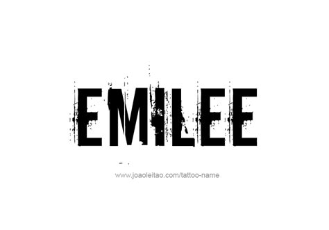 Emilee Name Tattoo Designs