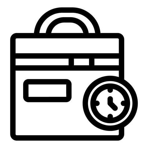 Business Time Management Concept Icon With Briefcase And Clock 49058076