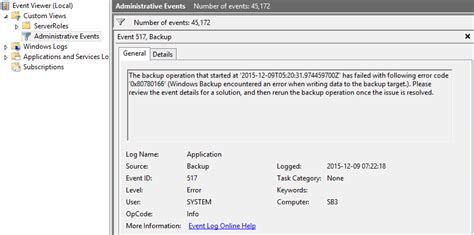 Windows Backup Encountered An Error When Writing Data To The Backup Target Site Desk