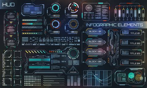 hud ui for business app futuristic user interface hud and infographic