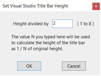 Reduce VS Title Bar Height Visual Studio Marketplace