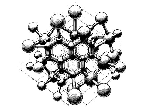 Handdrawn Molecular Structure Sketch On White Background Vector Generative Ai Premium Ai