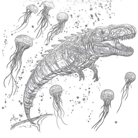 Mosasaurus Jurassic World Coloring Pages Coloring Pages Mimi Panda