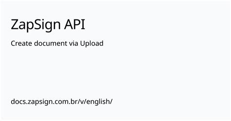 Create Document Via Upload ZapSign API