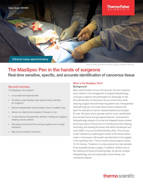 Cs001008 En 04323m Masspec Pen Hands Surgeons Clinical Cs001008 En