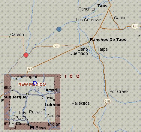 Map For Rio Pueblo De Taos New Mexico White Water To Taos Junction