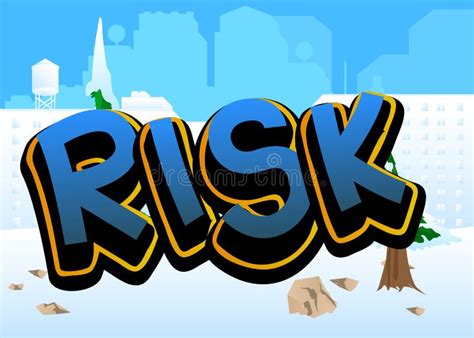 Risk Comic Book Word Text On Abstract Background Stock Vector