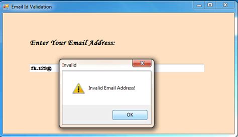 Validate Email Id In C Desktop Application Codebun