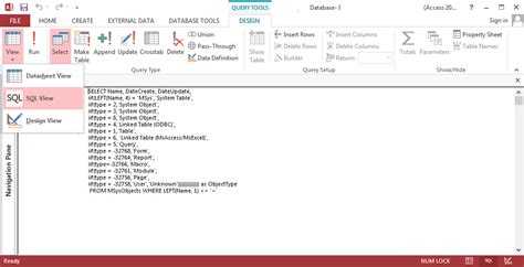 How Can I View The Metadata For A Microsoft Access 2013 Table Stack