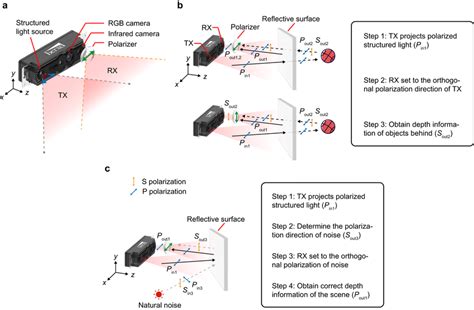Principle Of The Polarization Structured Light 3d Sensor A The Model Of