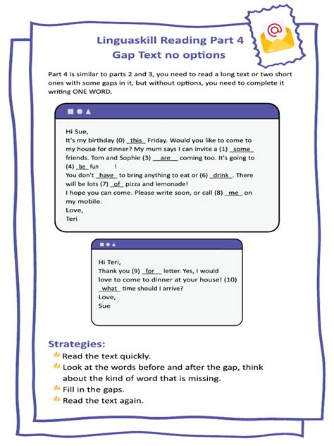 Linguaskill Reading Part 4 Gap Text No Options 1 Pdf