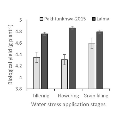 ; Interaction of V x K for grain yield (g plant -1 ) of wheat crop. | Download Scientific Diagram