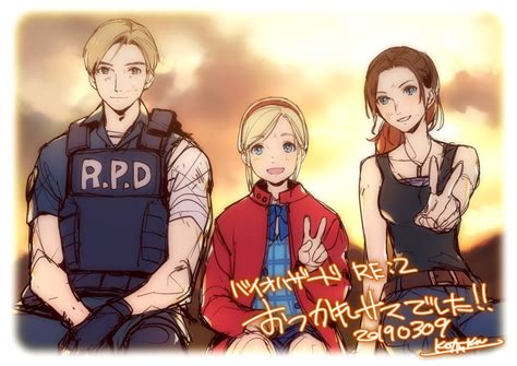 Leon S Kennedy Claire Redfield And Sherry Birkin Resident Evil And