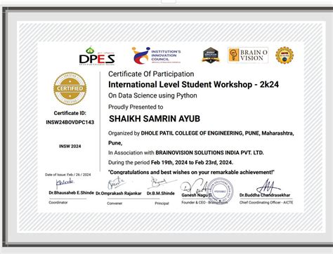 samrin shaikh on linkedin datascience python brainovision learning