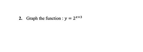 Solved 2 Graph The Function Y 2x 3