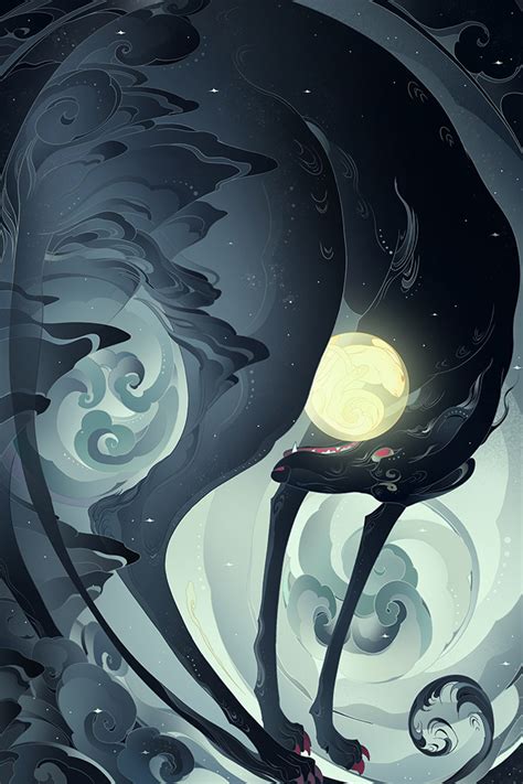 《天狗食月》 On Behance