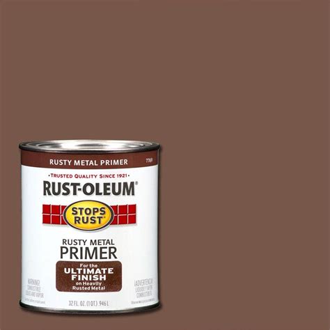 Rust Oleum Stops Rust 1 Qt Flat Rusty Metal Primer 7769502 The Home