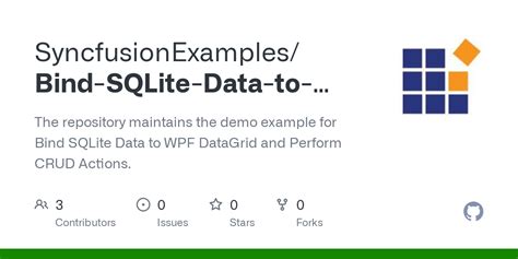Github Syncfusionexamplesbind Sqlite Data To Wpf Datagrid And Perform Crud Actions The