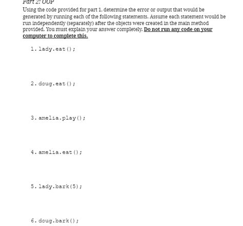 using the code provided for part 1 determine the