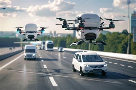 Premium Photo Future Of Delivery Drones And Autonomous Vehicles