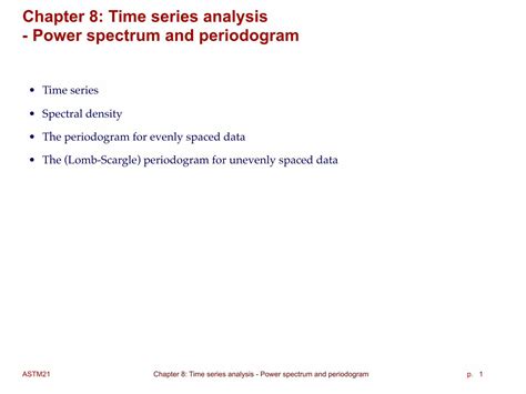 PDF Chapter Time Series Analysis Power Spectrum And PDF FileASTM Chapter Time
