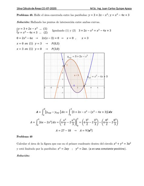 SOLUTION: Clase 16 integrales areas - Studypool