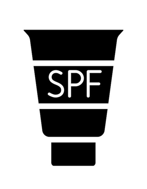 자외선 차단 아이콘 spf 크림 튜브 색 배경에 고립 된 터 일러스트레이션 프리미엄 벡터