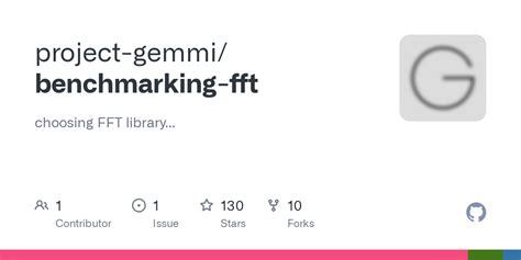 GitHub Project Gemmi Benchmarking Fft Choosing FFT Library