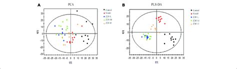 Multivariate Analysis Results A Pca Score Plots Of The Model Group