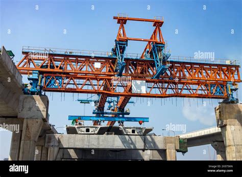 A Construction Of Elevated Precast Segmental Bridge Over Highway In