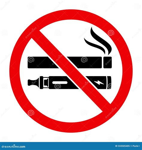 No Smoking Cigarette Or Vape Sign Cigarette Vape In Prohibition