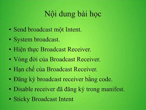 Android Nâng cao-Bài 3: Broadcast Receiver | ODP