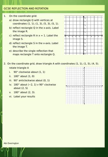Gcse Transformations And Constructions Teaching Resources